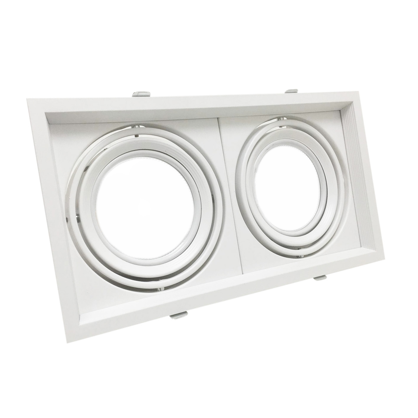 F44-AR111 - Portafaretti e Ghiere - - Portalampada AR111 2 Inserti ...